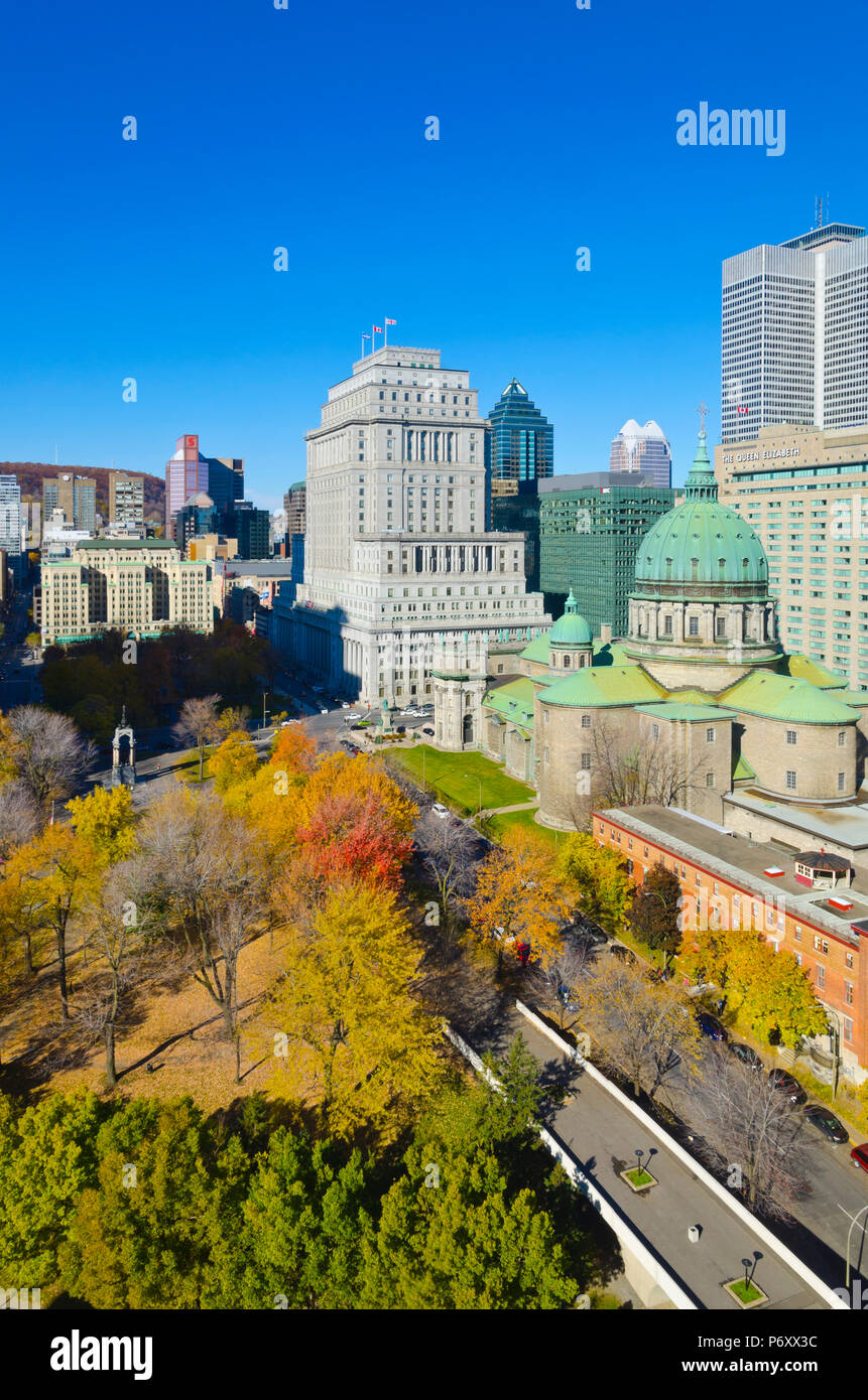 Canada, Quebec, Montreal. Downtown Montreal, Place du Canada and ...