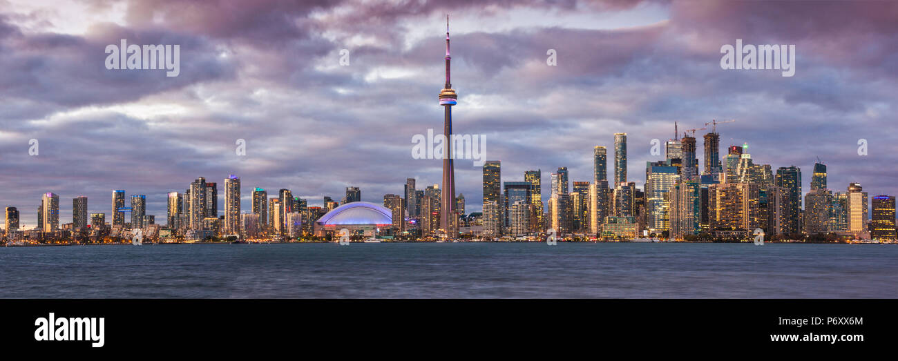 Canada, Ontario, Toronto, Harbourfront, CN Tower, Rogers Centre, and ...