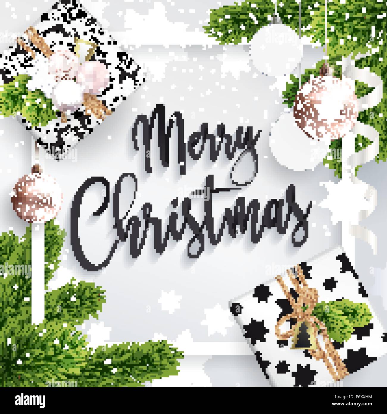 Background gift boxes gold Stock Vector Images - Alamy