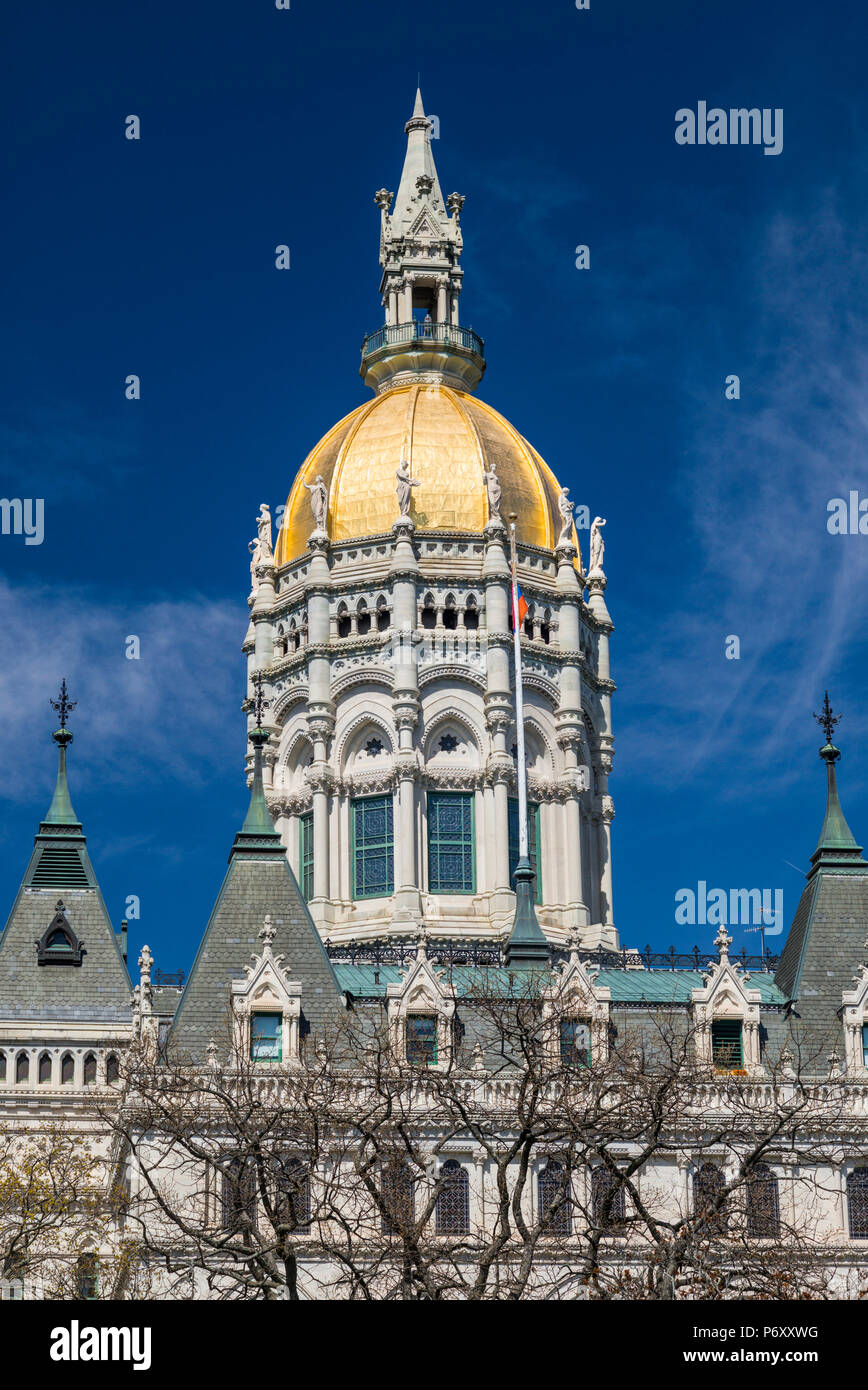 USA, Connecticut, Hartford, Connecticut State Capitol, exterior Stock ...