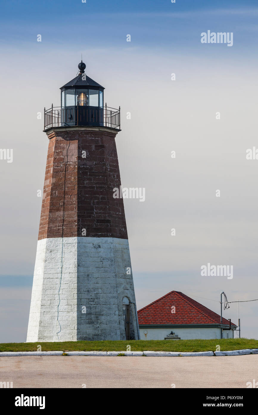 USA, Rhode Island, Point Judith, Point Judith Lighthouse Station Stock ...