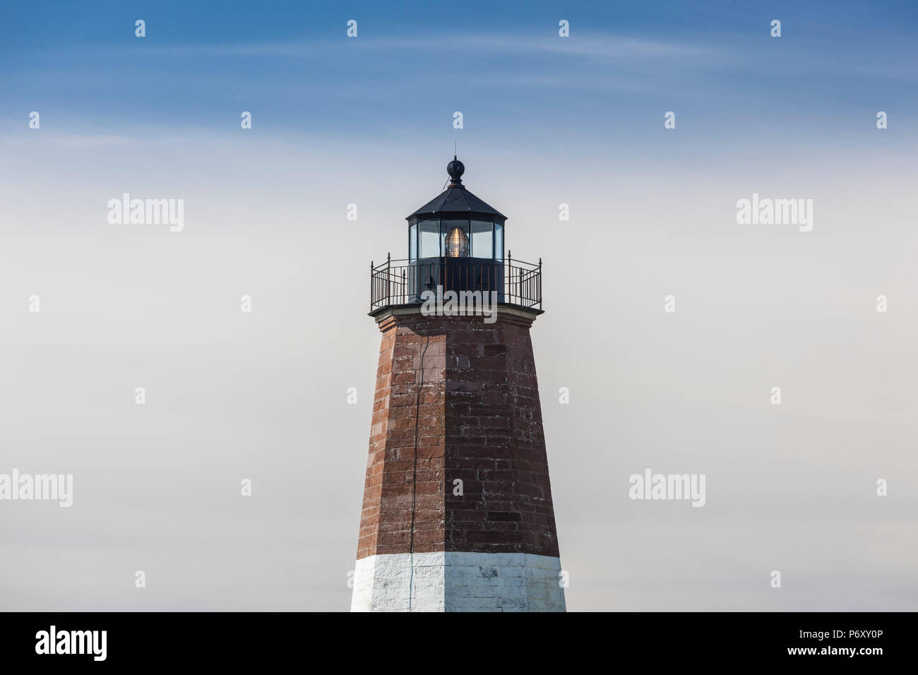 USA, Rhode Island, Point Judith, Point Judith Lighthouse Station Stock ...