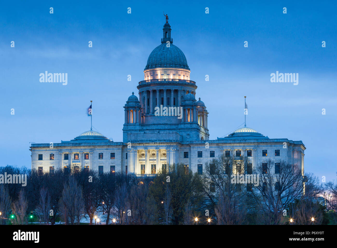 USA, Rhode Island, Providence, Rhode Island State House, exterior ...