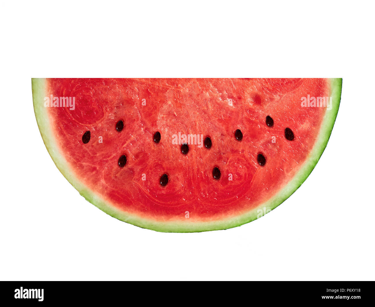 Front view of slice of watermelon isolated Stock Photo - Alamy