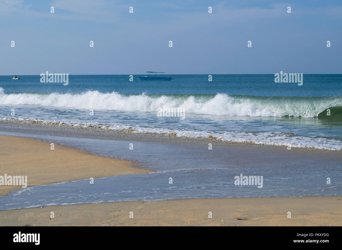 Beautiful landscape the Arabian blue Sea in Goa India Stock Photo - Alamy