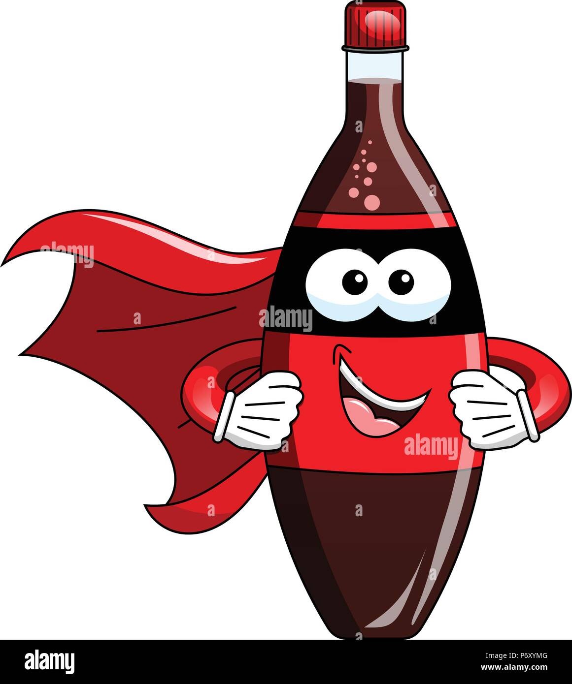 Masked Cartoon bottle superhero standing isolated Stock Vector Image ...