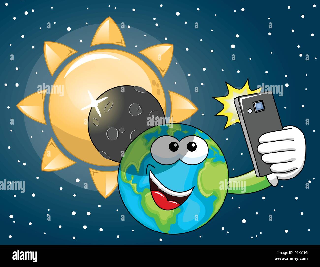 Eclipse selfie Stock Vector Images - Alamy