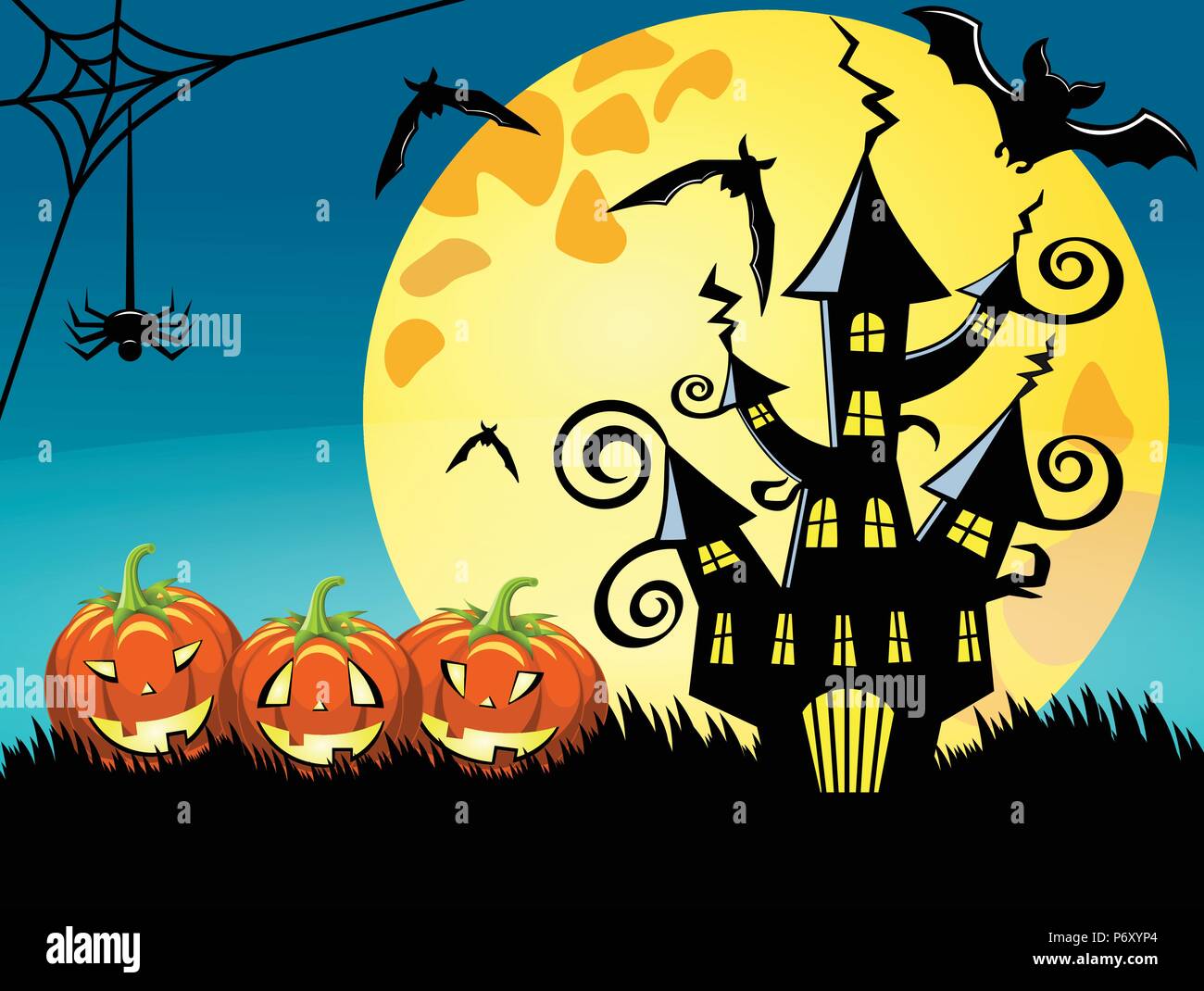 halloween night horizontal background Stock Vector Image & Art - Alamy