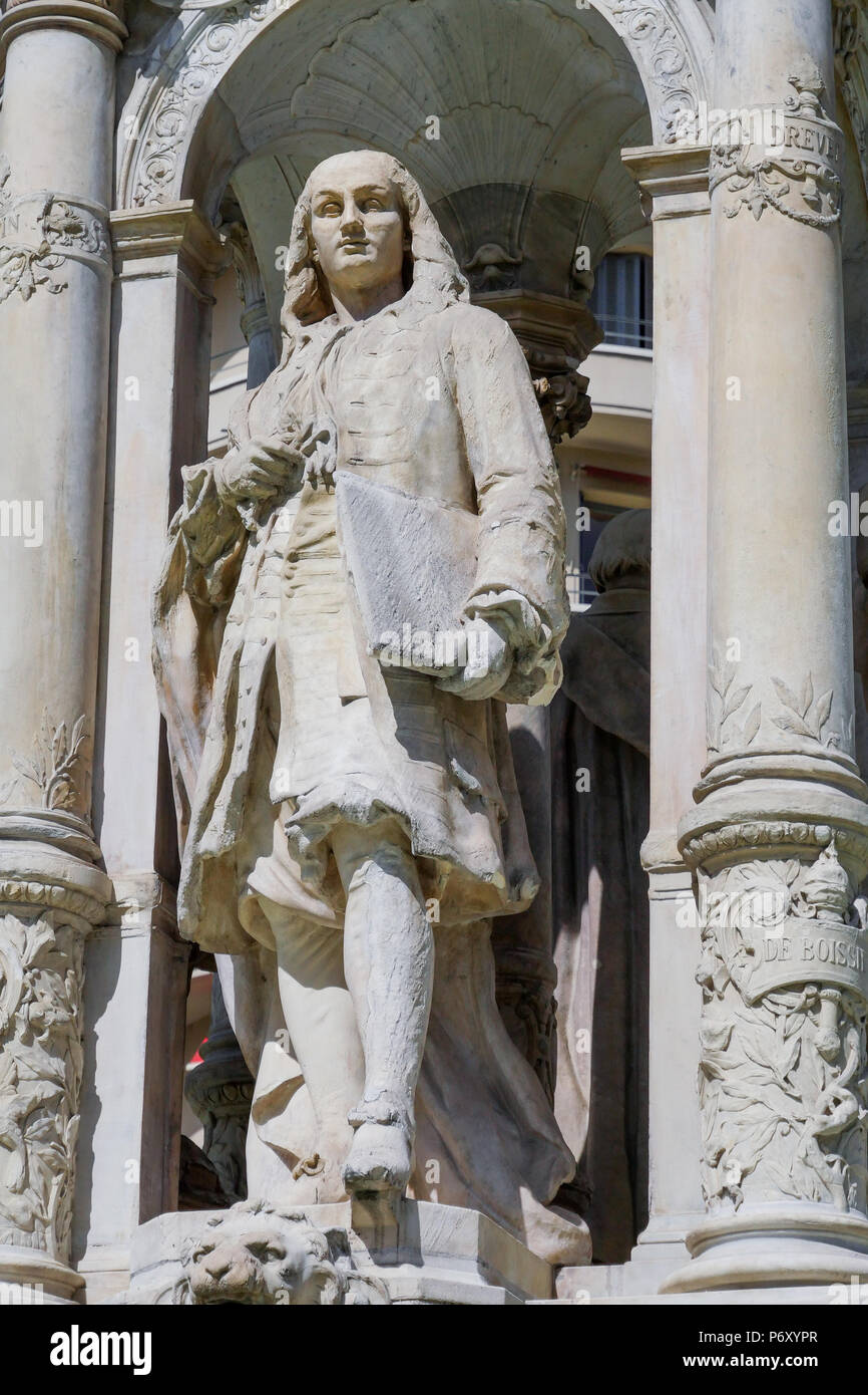Jacobins square fountain,Lyon, France Stock Photo - Alamy