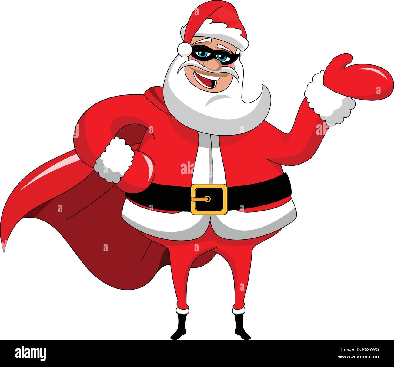 Cartoon santa claus christmas superhero Stock Vector Images - Alamy
