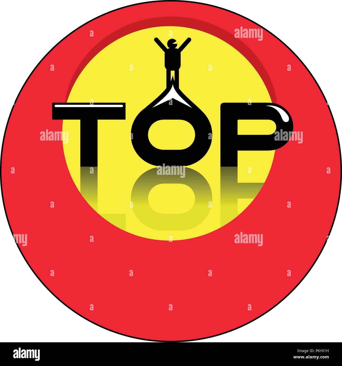 Top round logo isolated on white Stock Vector Image & Art - Alamy