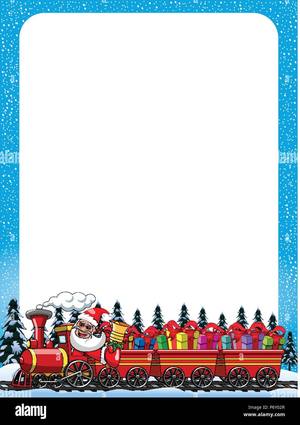 Christmas Train Border