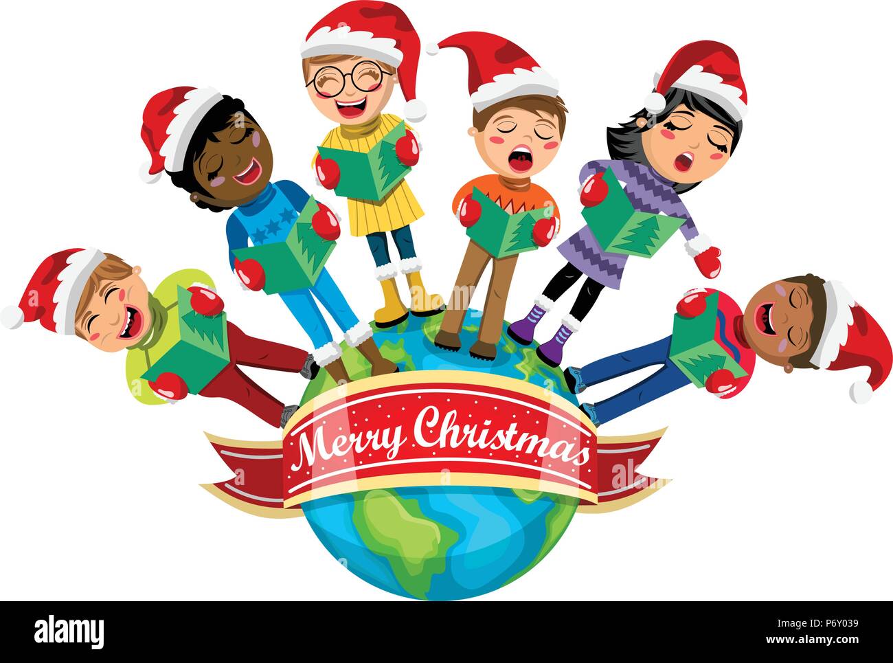 Christmas singers group Stock Vector Images - Alamy