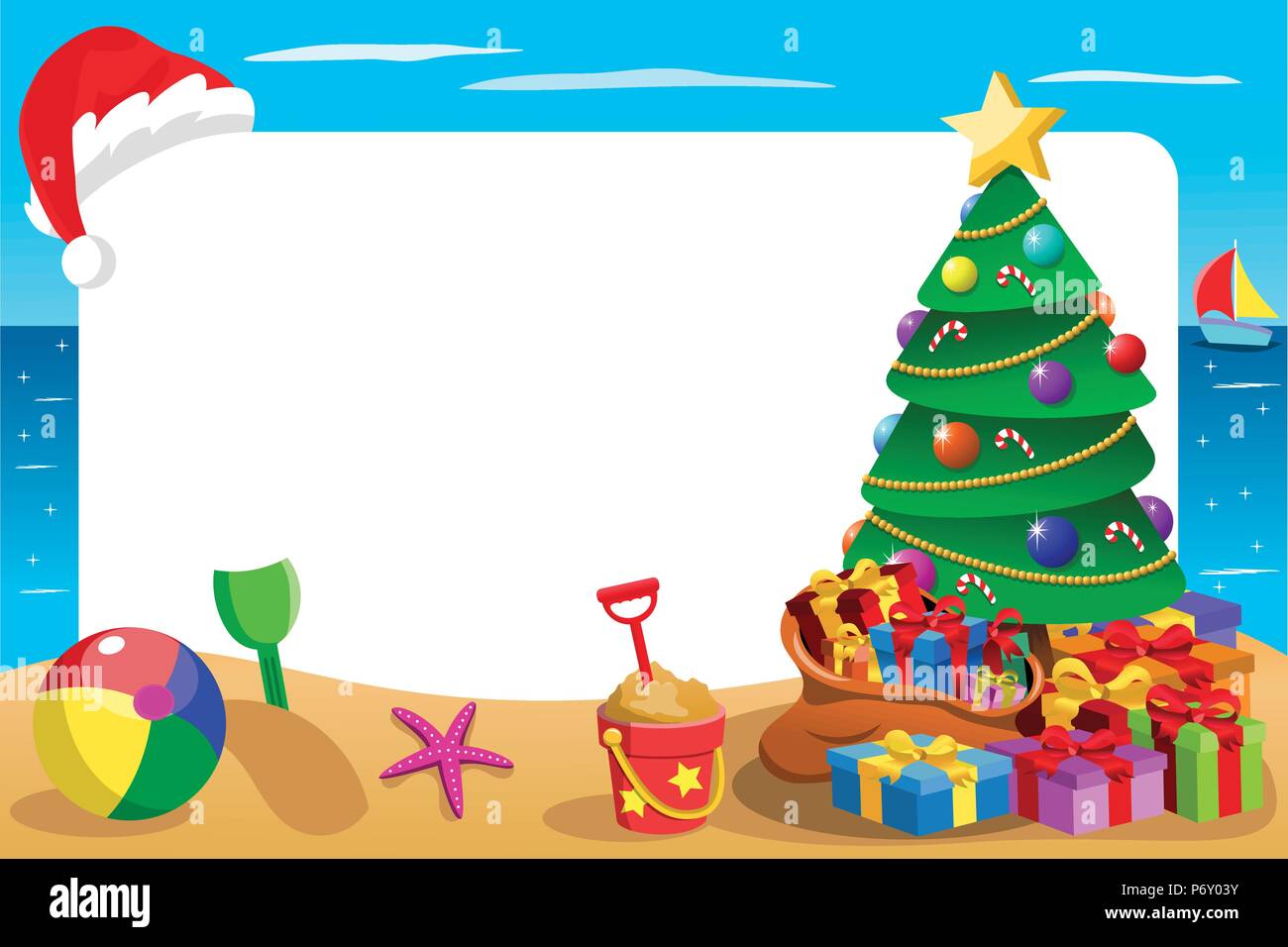 Christmas Beach Clip Art