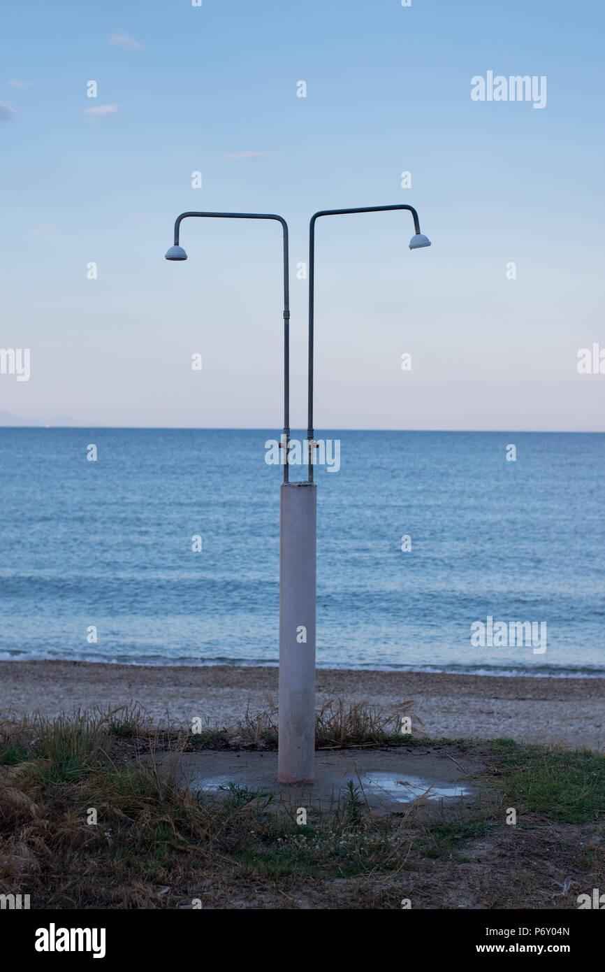 Shower at the Beach Stock Photo - Alamy