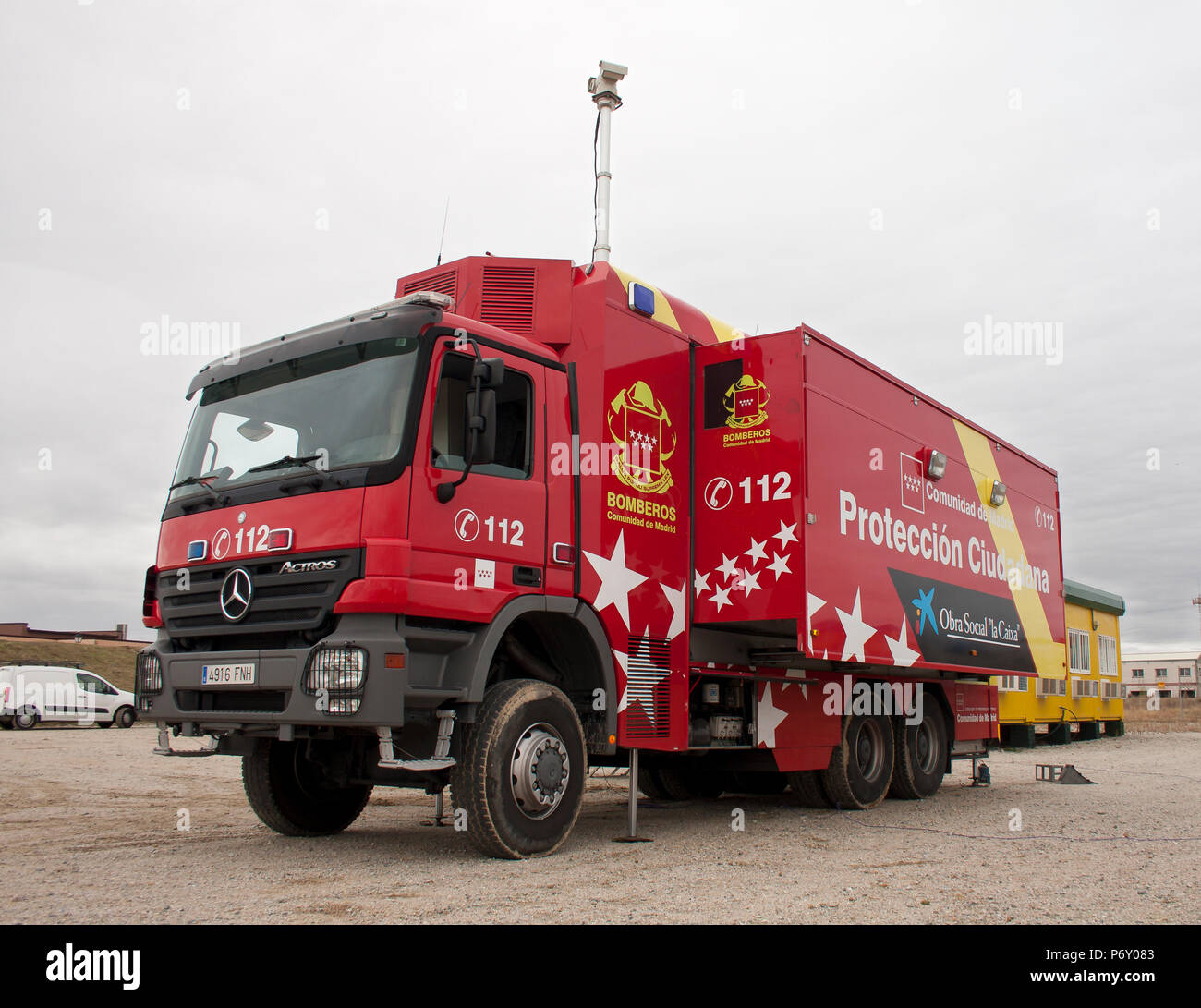 Madrid fire truck for the prevention of forest fires Stock Photo - Alamy