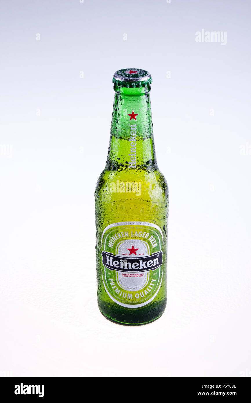 Heineken beer isolated on white background Stock Photo - Alamy