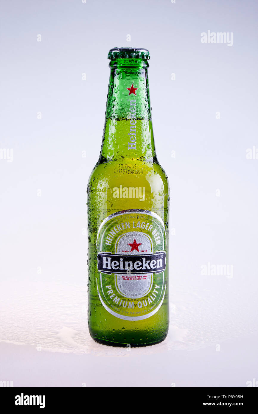 Heineken beer isolated on white background Stock Photo - Alamy