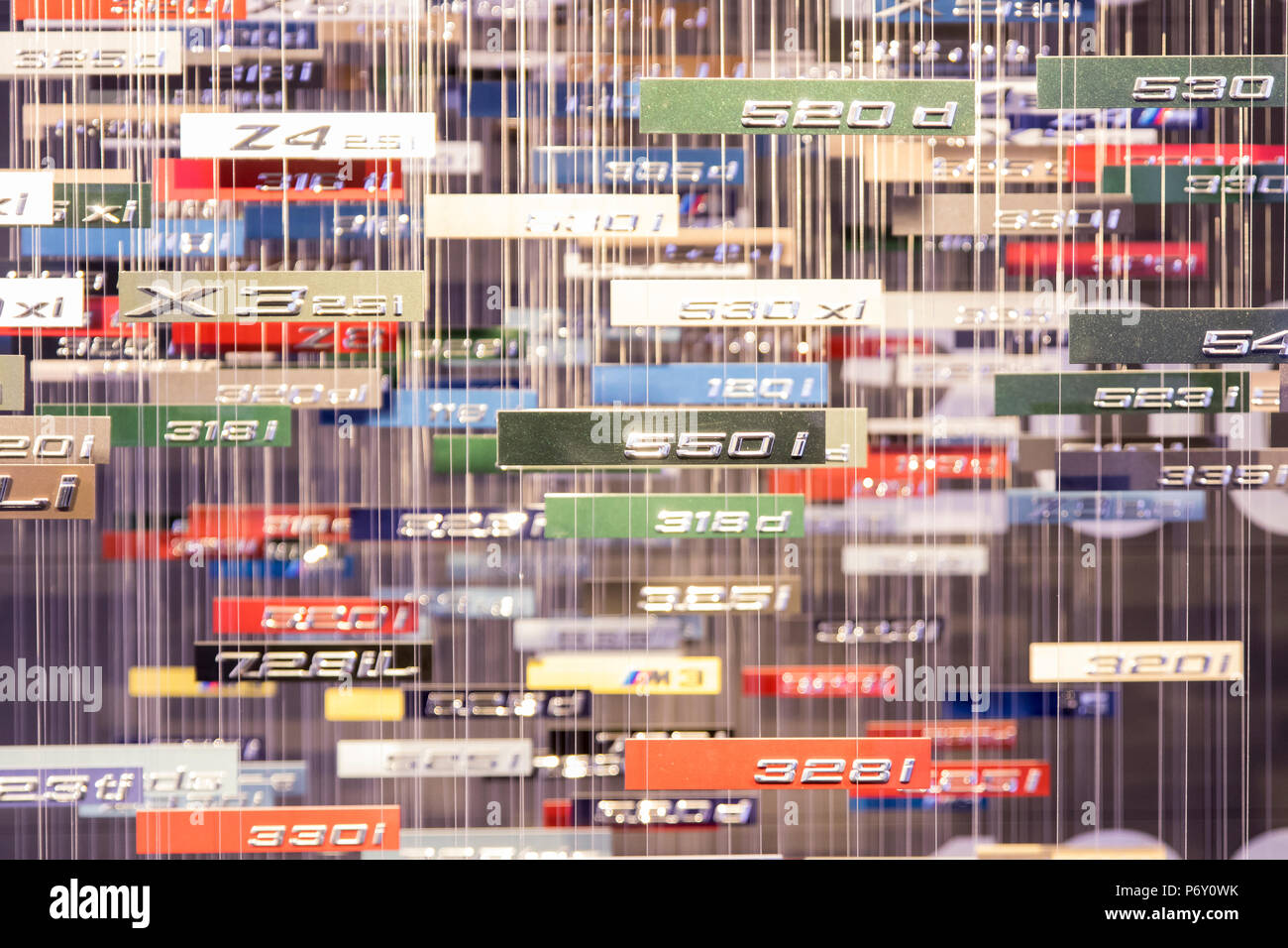 badges of all models of cars bmw Stock Photo - Alamy