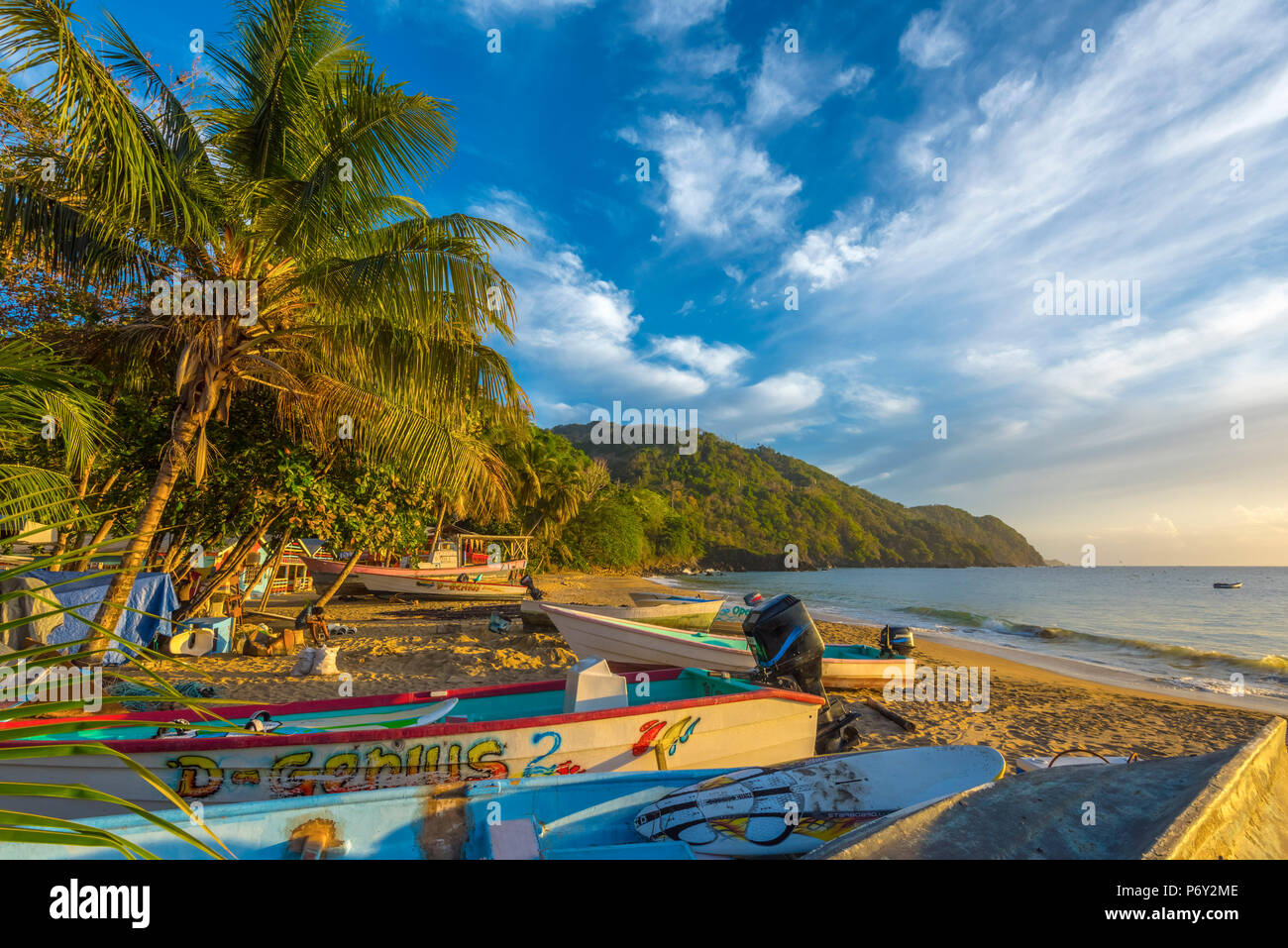 Caribbean, Trinidad and Tobago, Tobago, Castara Bay, Castara Stock ...