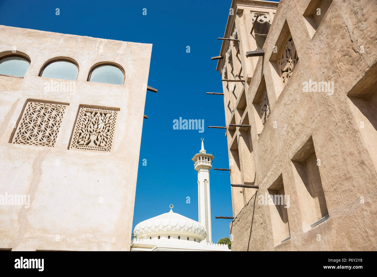 Bastakia Quarter, Bur Dubai, Dubai Creek, Dubai, United Arab Emirates ...