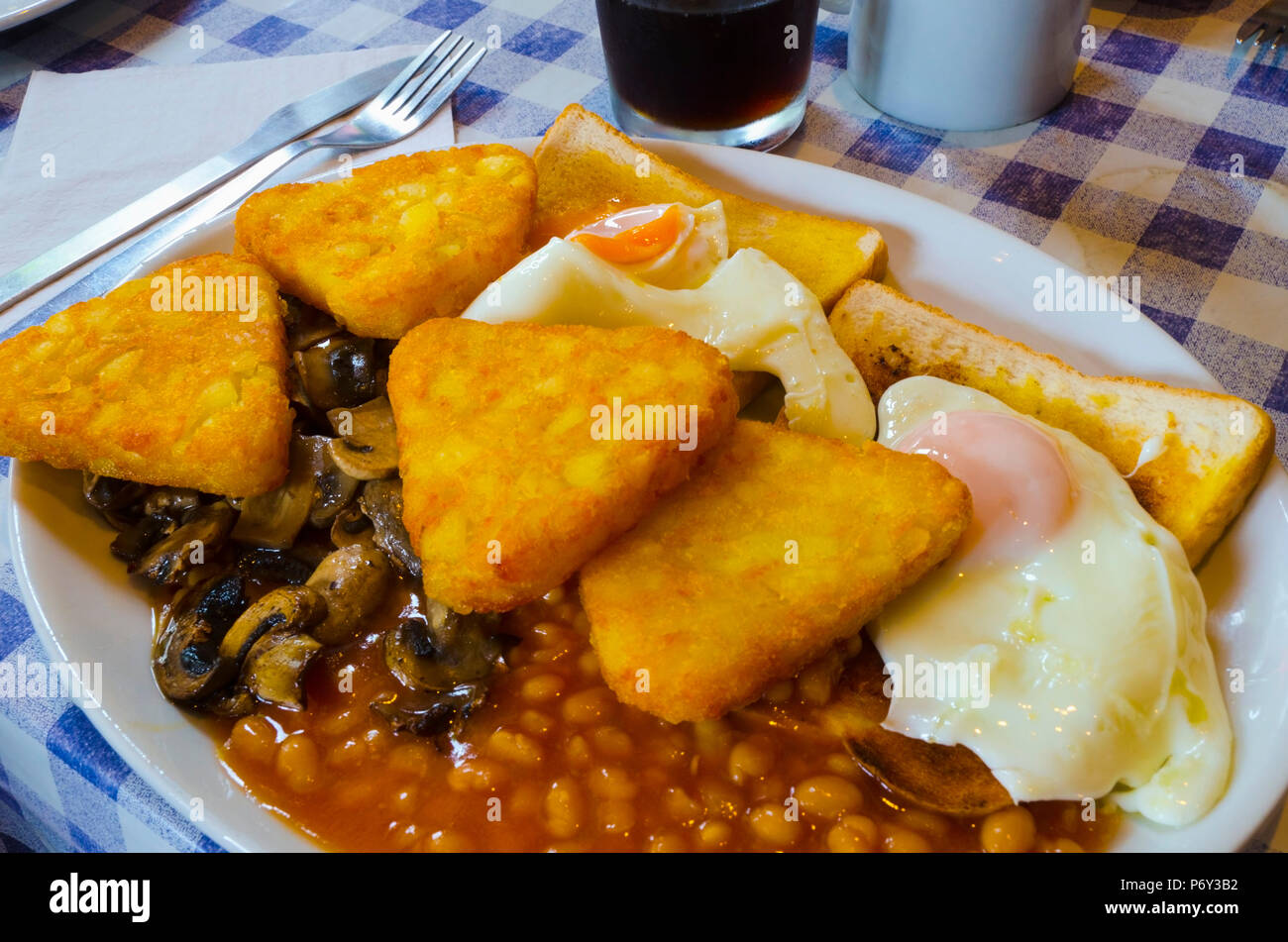 UK, England, London, fried English Breakfast Stock Photo - Alamy