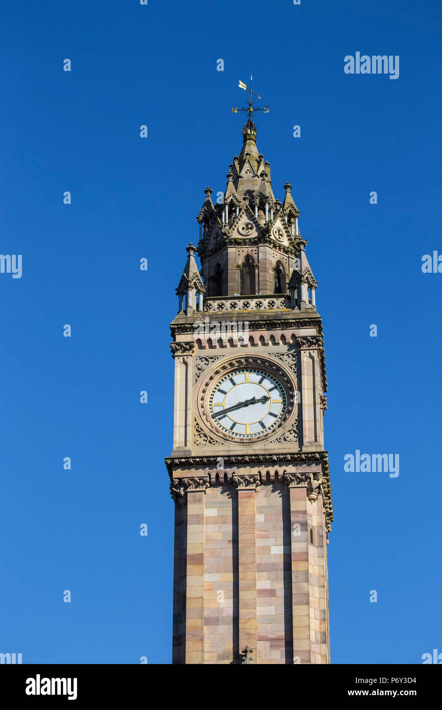 United Kingdom, Northern Ireland, Belfast, Albert Memorial Clock Stock ...