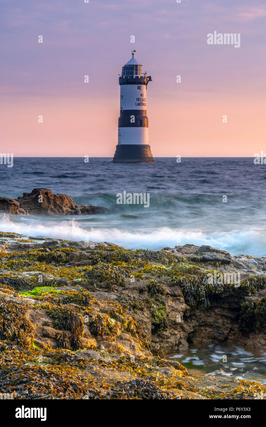 UK, Wales, Anglesey, Penmon, Black Point, Trwyn Du Lighthouse (Penmon ...