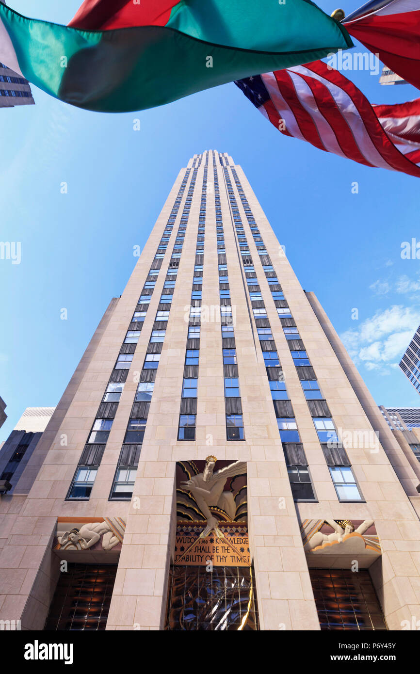 USA, New York, New York City, Manhattan, Rockefeller Center Stock Photo ...