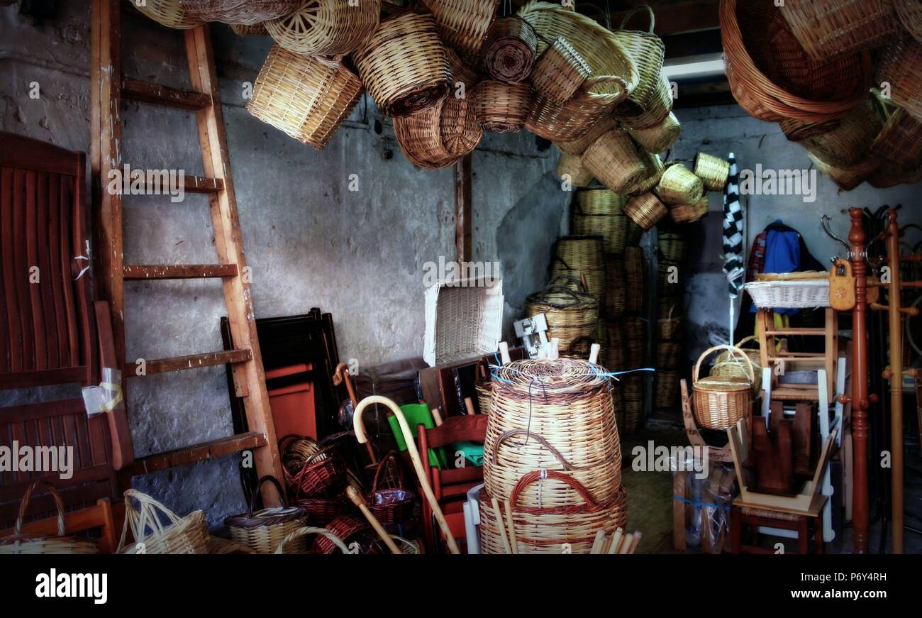 Greek portrait of everyday life in Thessaloniki in the summer Stock ...