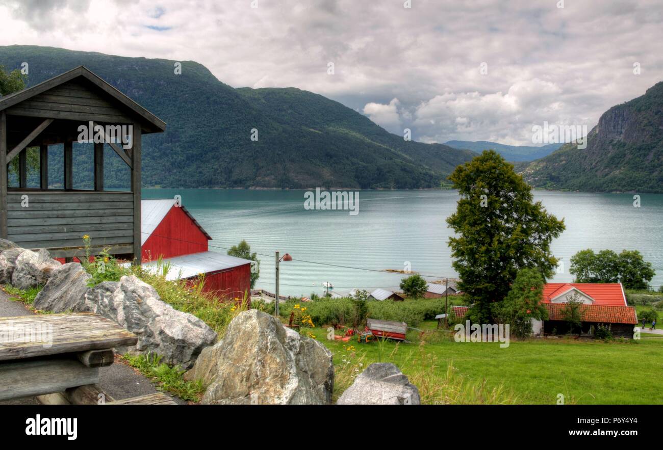 Rough nature in Norwegian landscape in the summer Stock Photo - Alamy