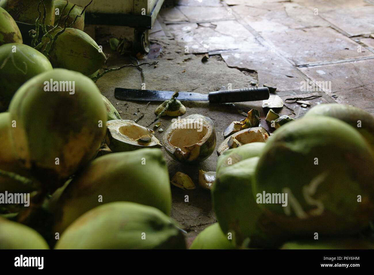 Piled coconuts hi-res stock photography and images - Alamy