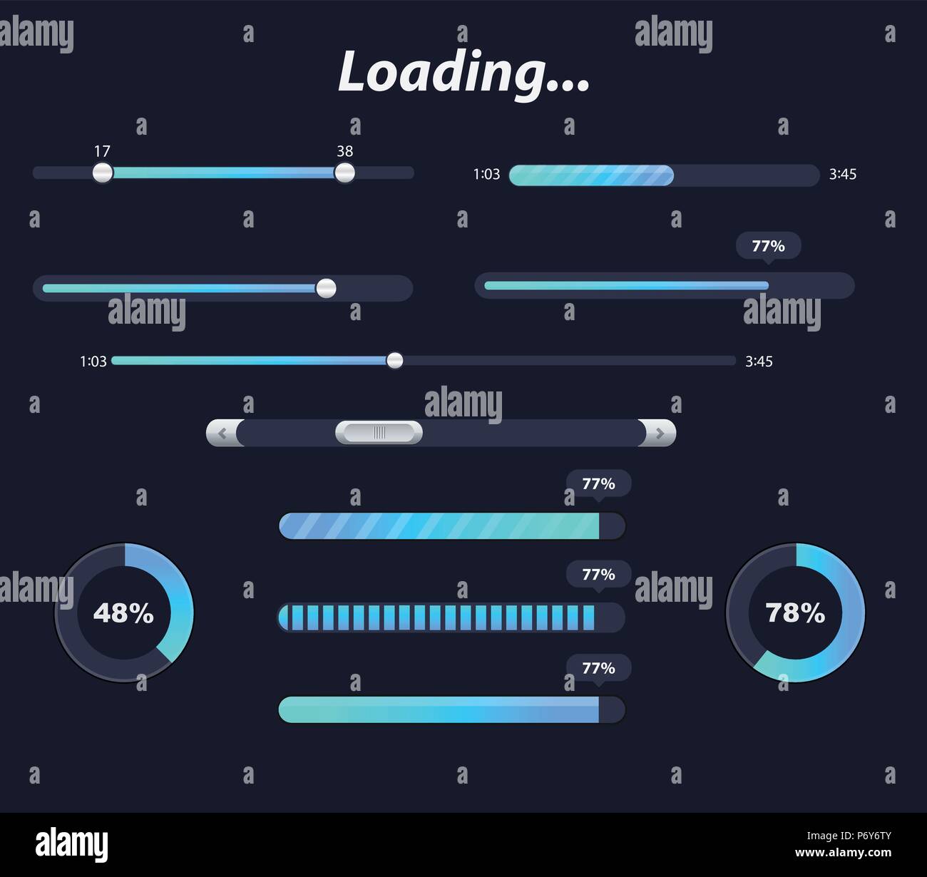 Loading bar transparent background Stock Vector Images - Alamy
