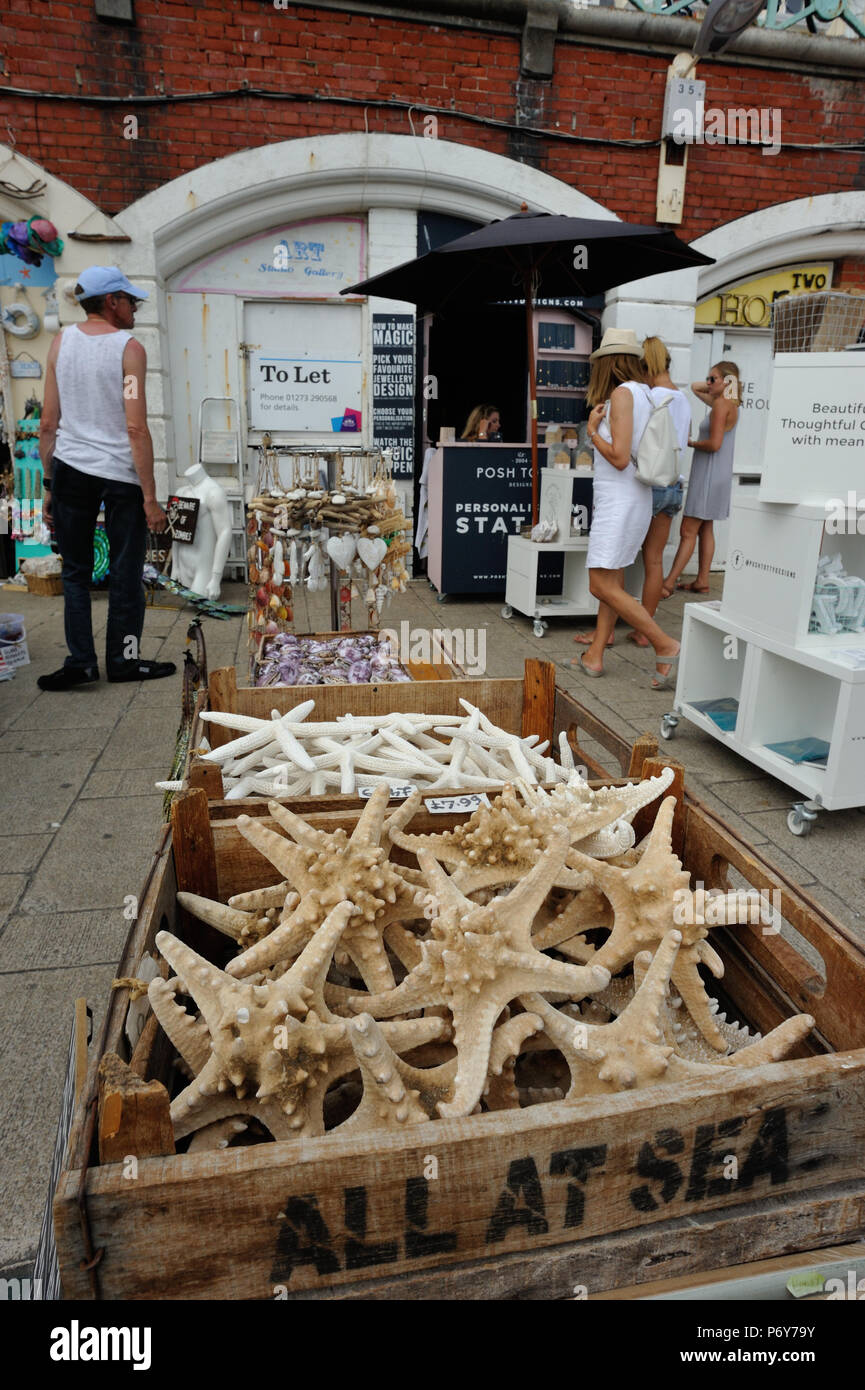 Seaside Shops on Brighton Beach, English Seaside Town, Brighton & Hove ...
