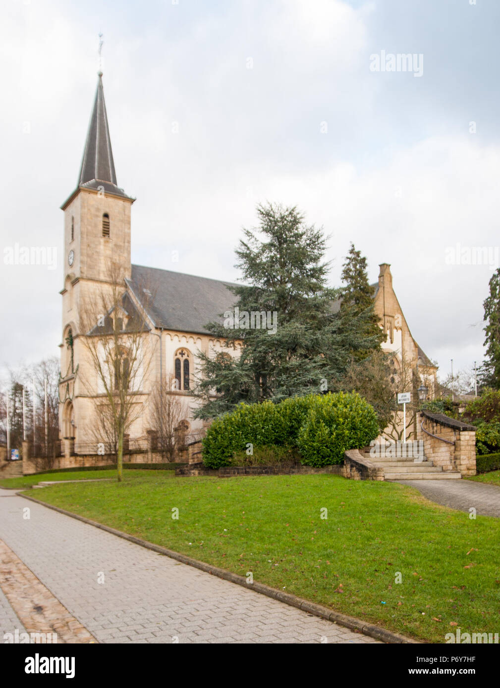 Church in Petange Stock Photo - Alamy