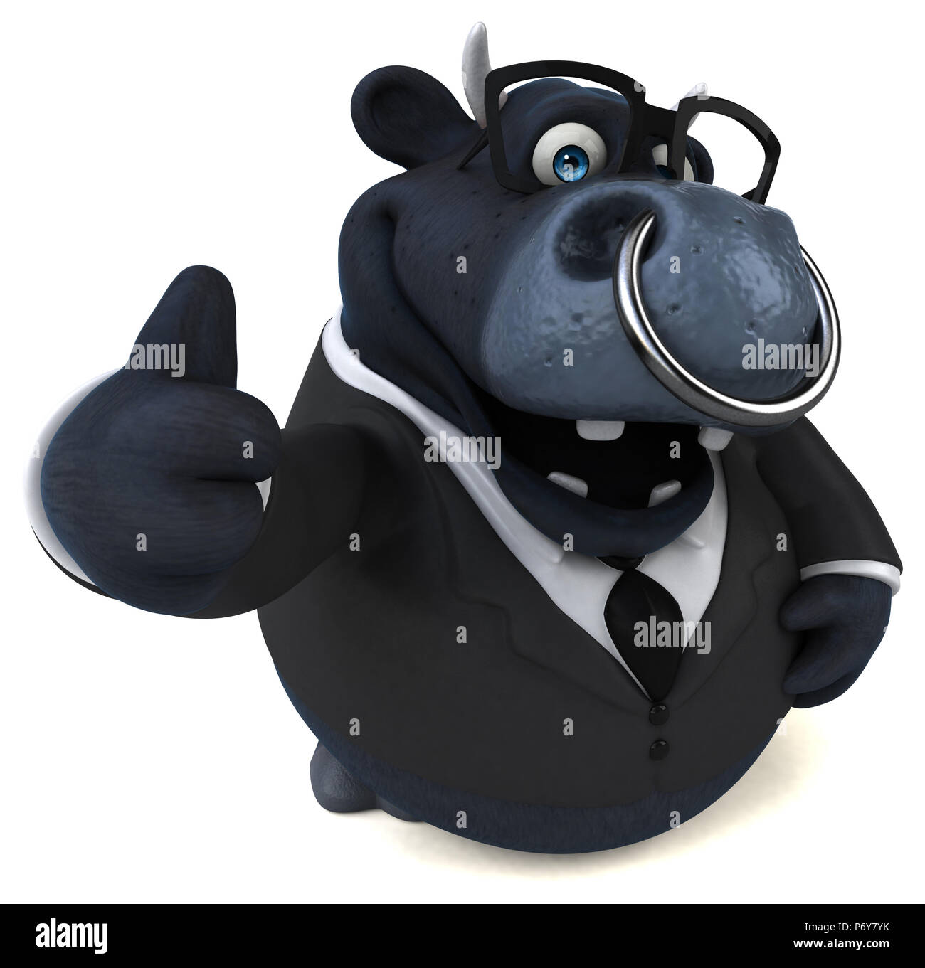 Fun bull - 3D Illustration Stock Photo - Alamy