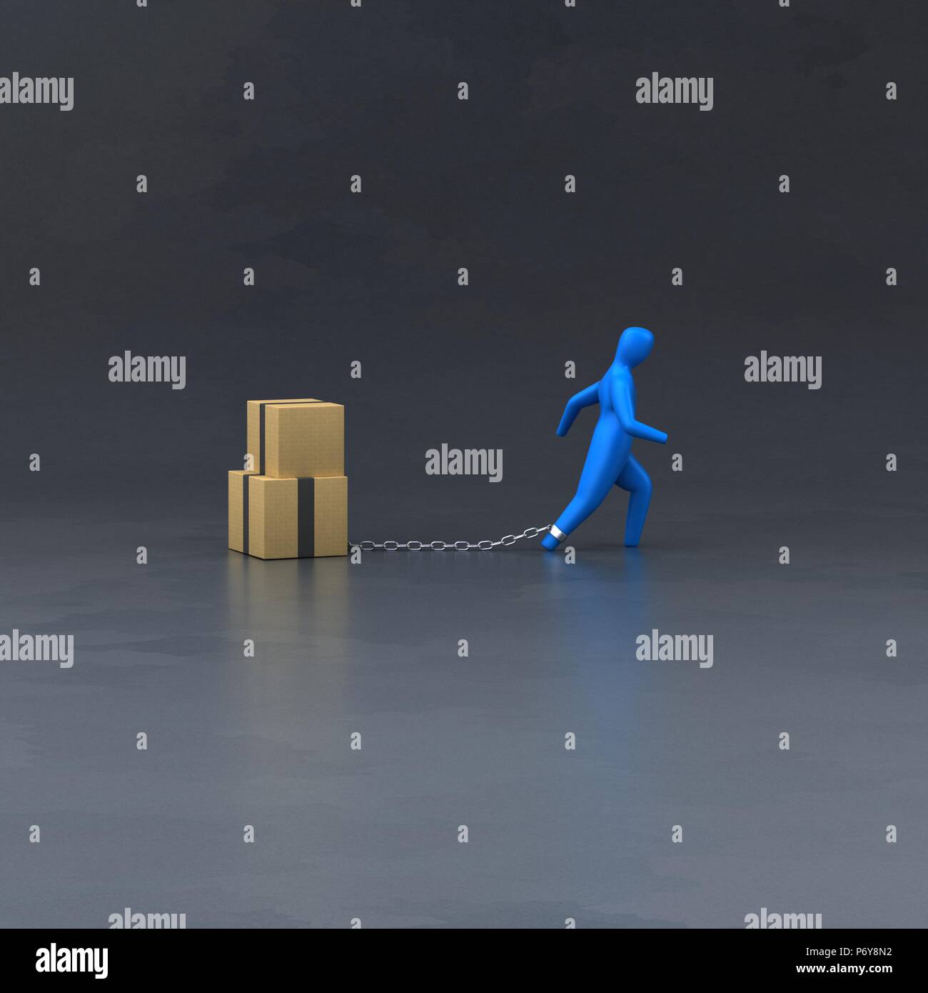 Burden symbol - 3D Illustration Stock Photo - Alamy