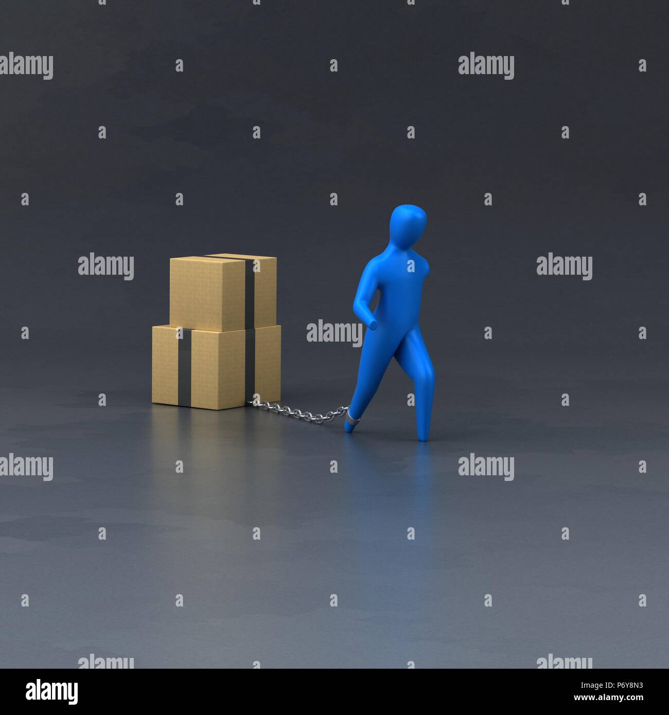 Burden symbol - 3D Illustration Stock Photo - Alamy