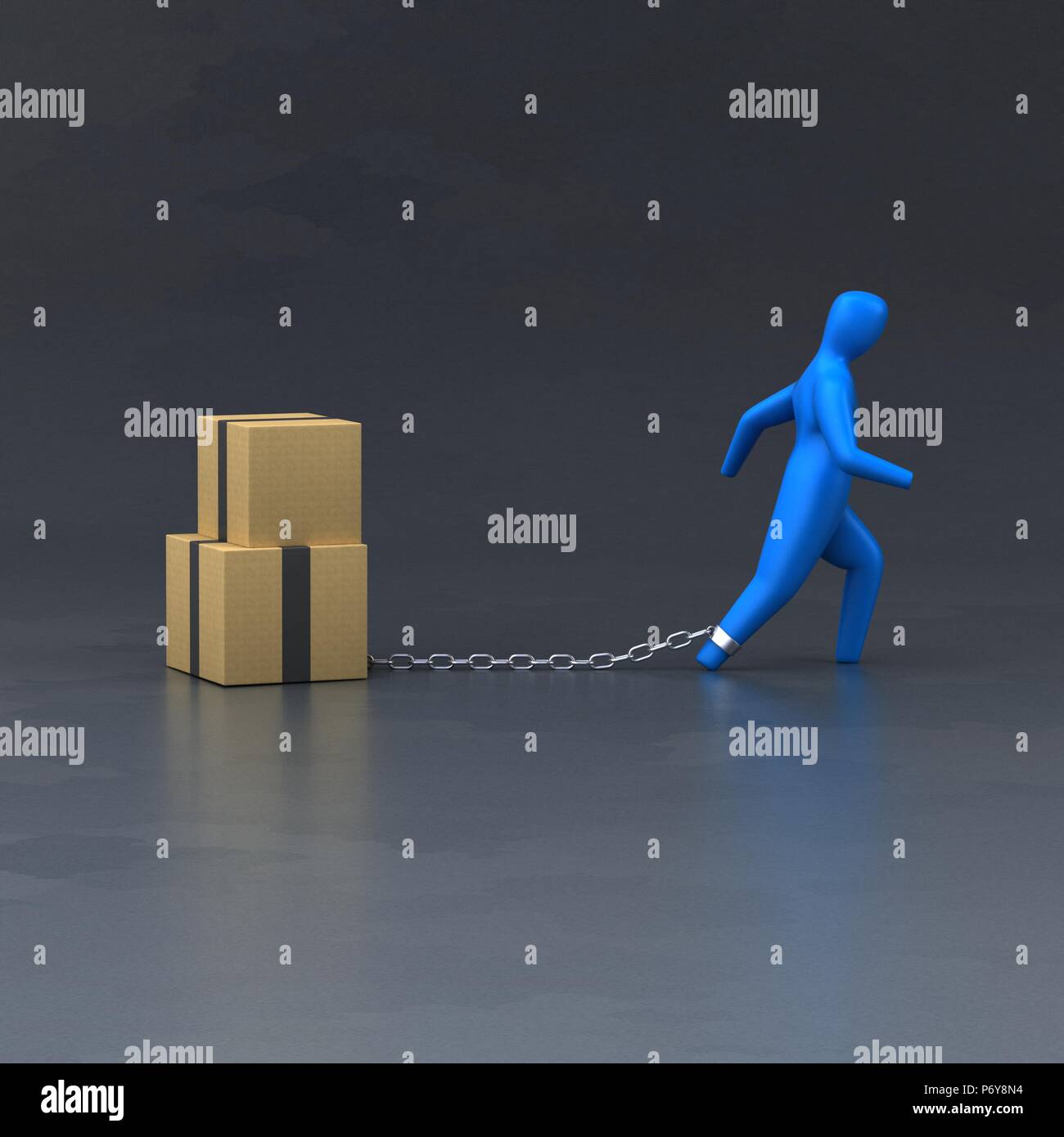 Burden symbol - 3D Illustration Stock Photo - Alamy