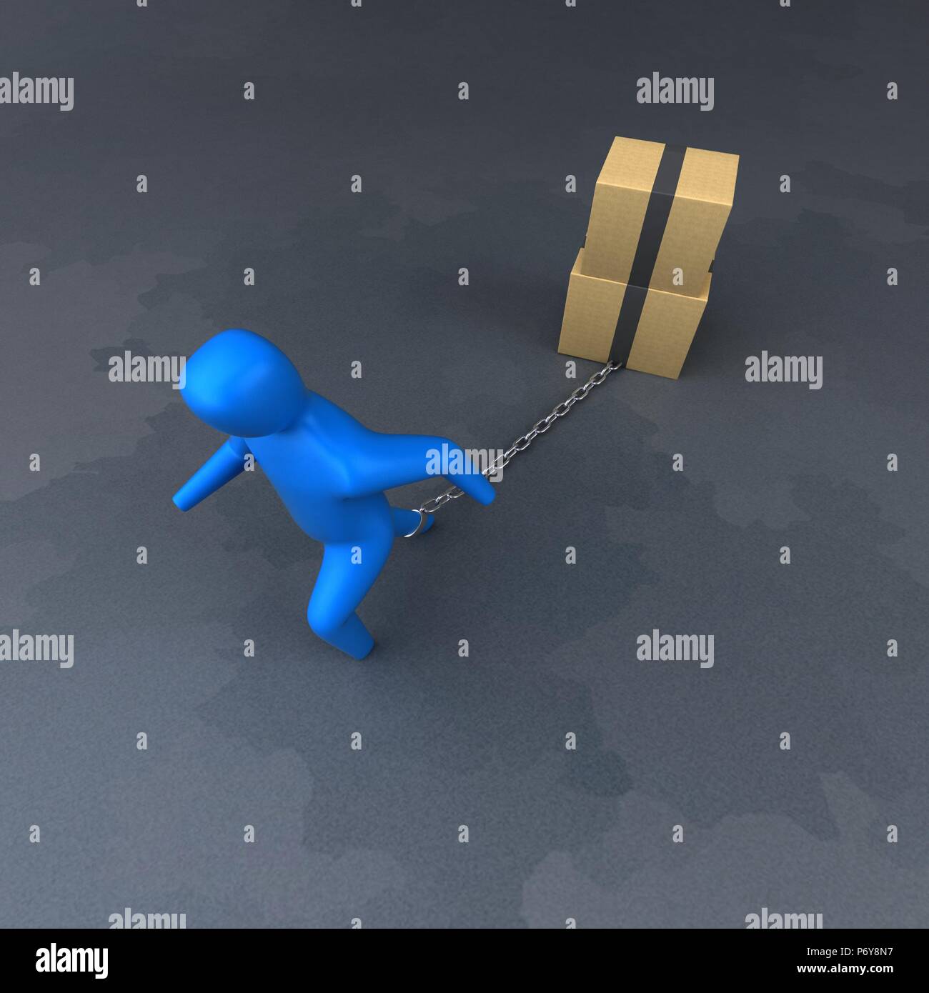 Burden symbol - 3D Illustration Stock Photo - Alamy