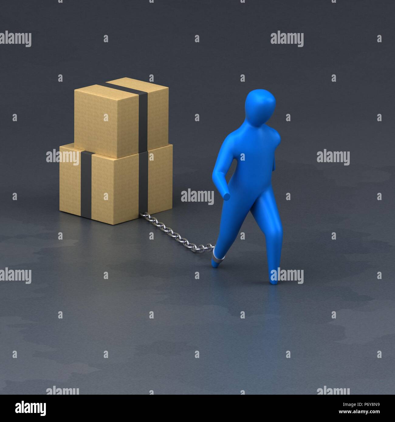 Burden symbol - 3D Illustration Stock Photo - Alamy