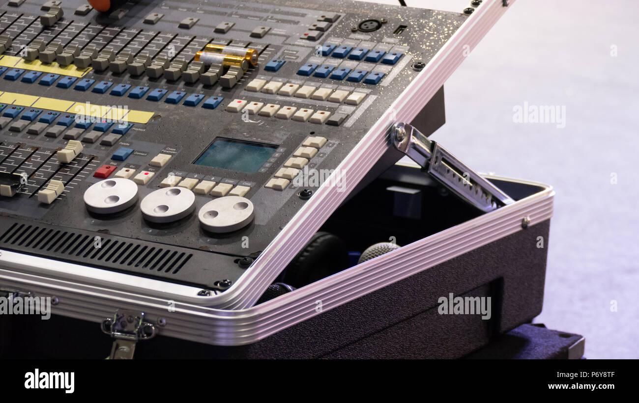 audio mixer. sound amplifier. professional music mixing engineering ...