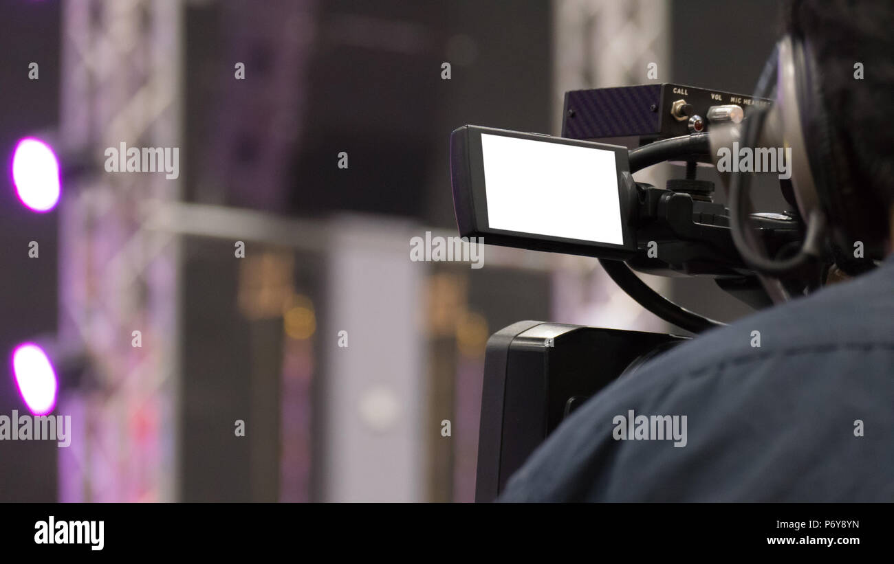 vdo camera lcd screen recording live event. professional video ...