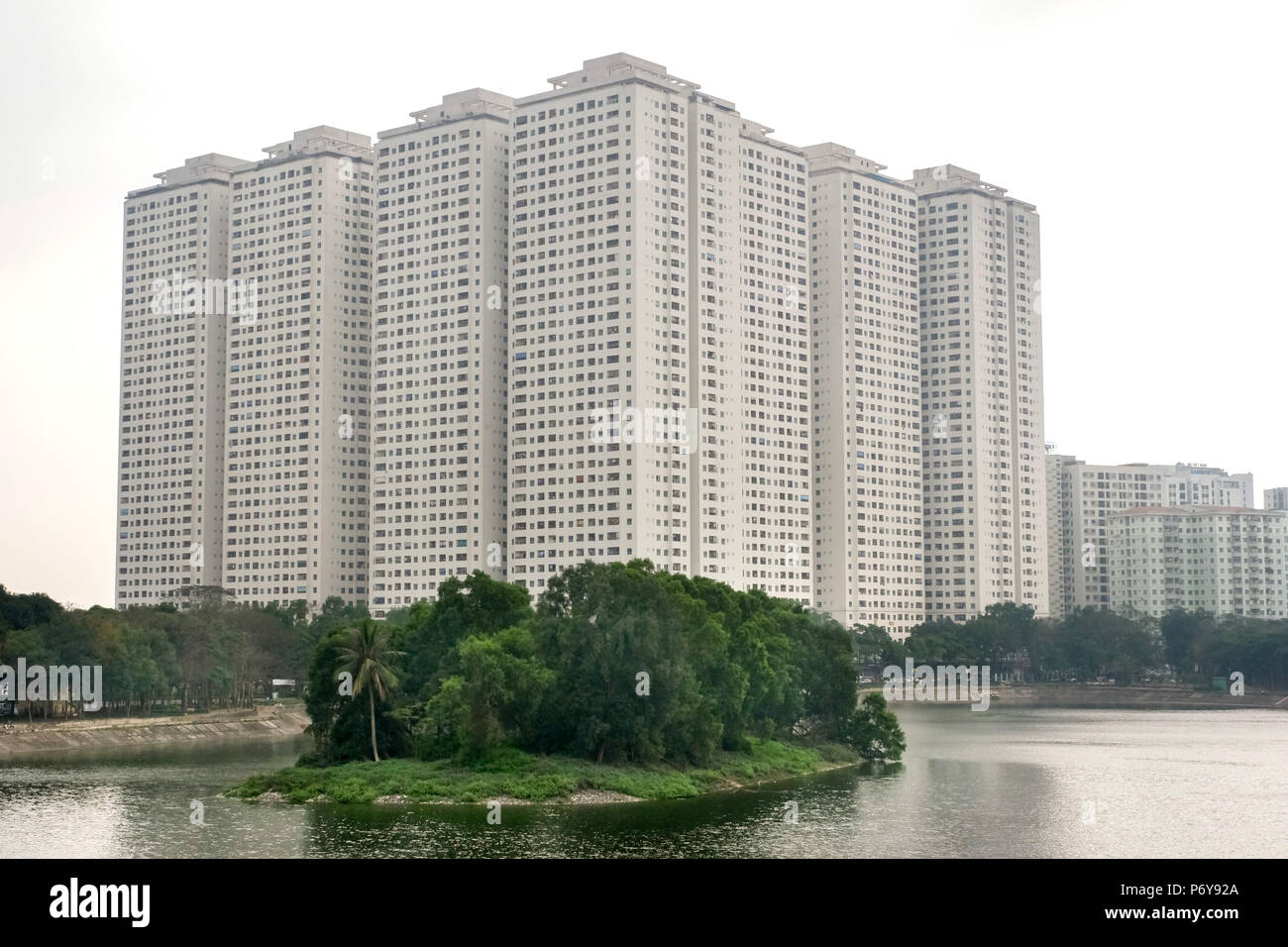 New and modern residential buildings in the suburbs of Hanoi, Vietnam ...