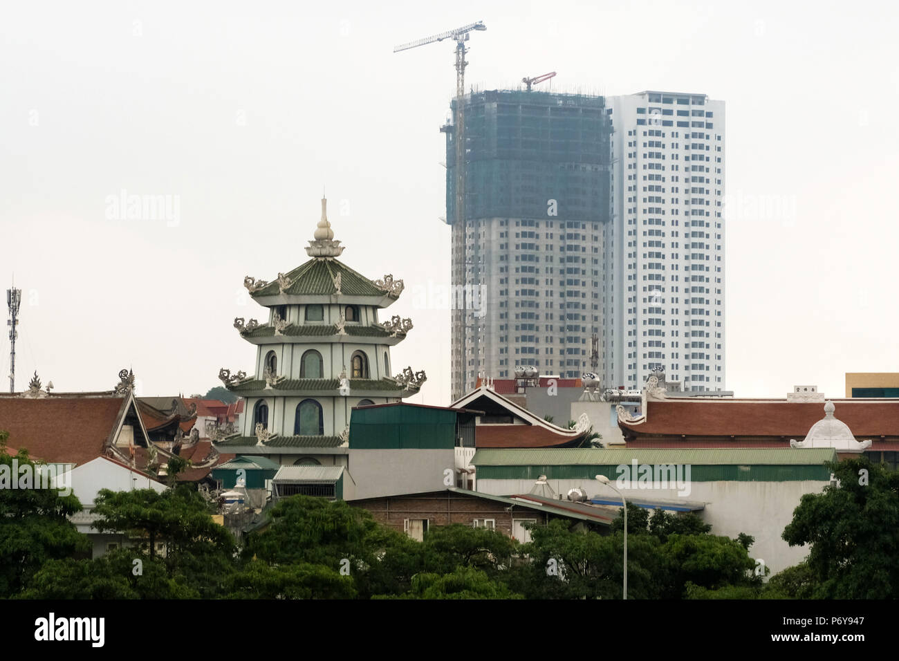 New and modern residential buildings in the suburbs of Hanoi, Vietnam ...