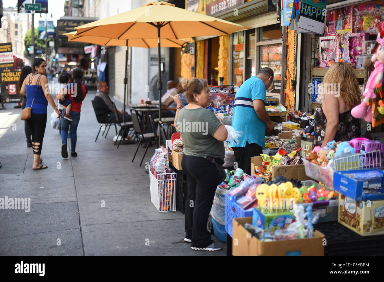 Los Angeles, USA - June 29: Unidentified random people in the streets ...
