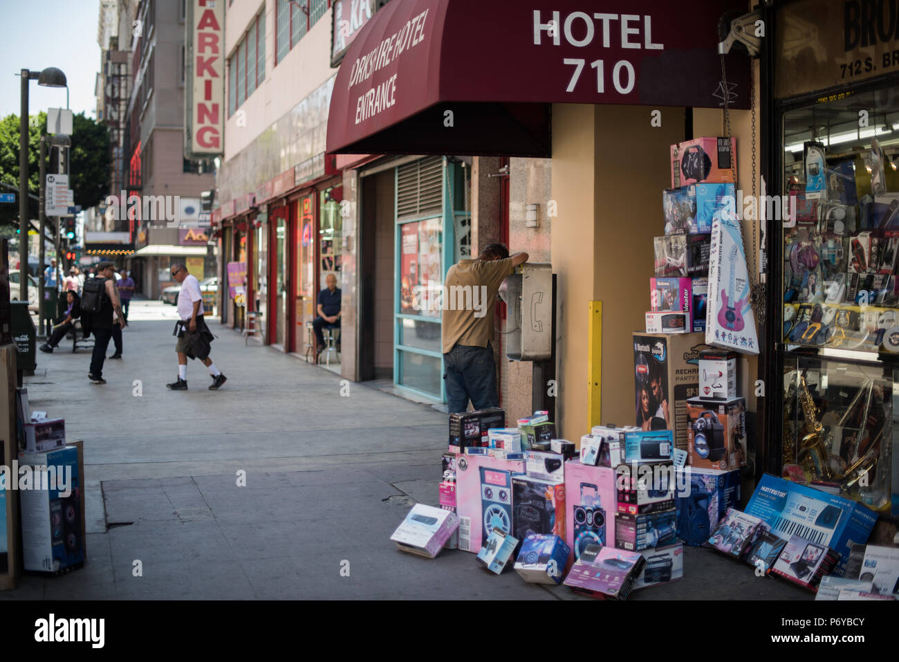 Los Angeles, USA - June 29: Unidentified random people in the streets ...