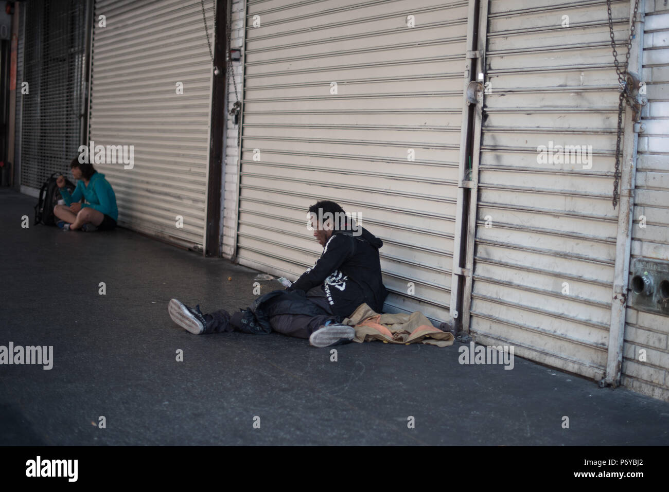 Los Angeles, USA - June 29: Unidentified random people in the streets ...