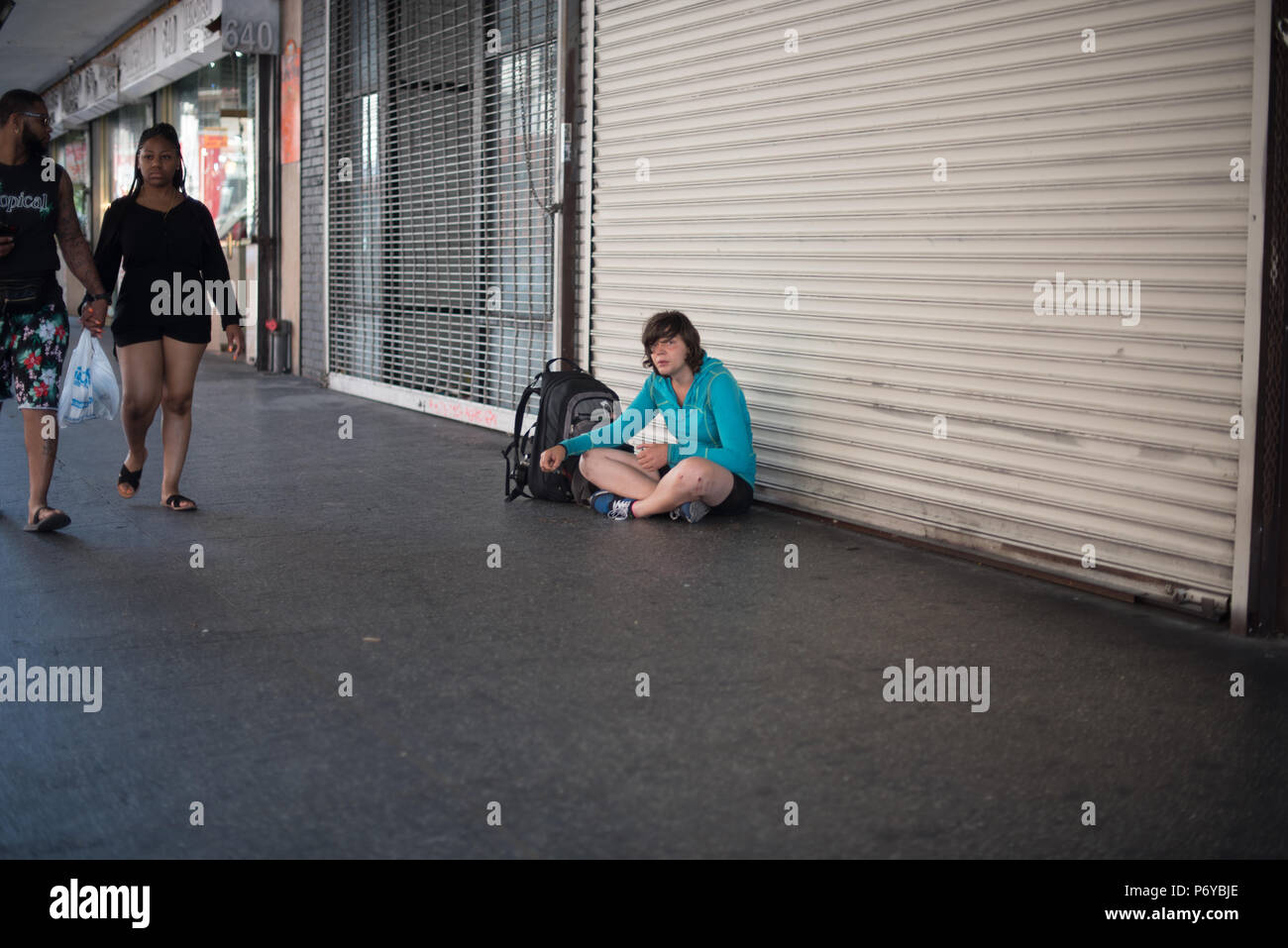 Los Angeles, USA - June 29: Unidentified random people in the streets ...