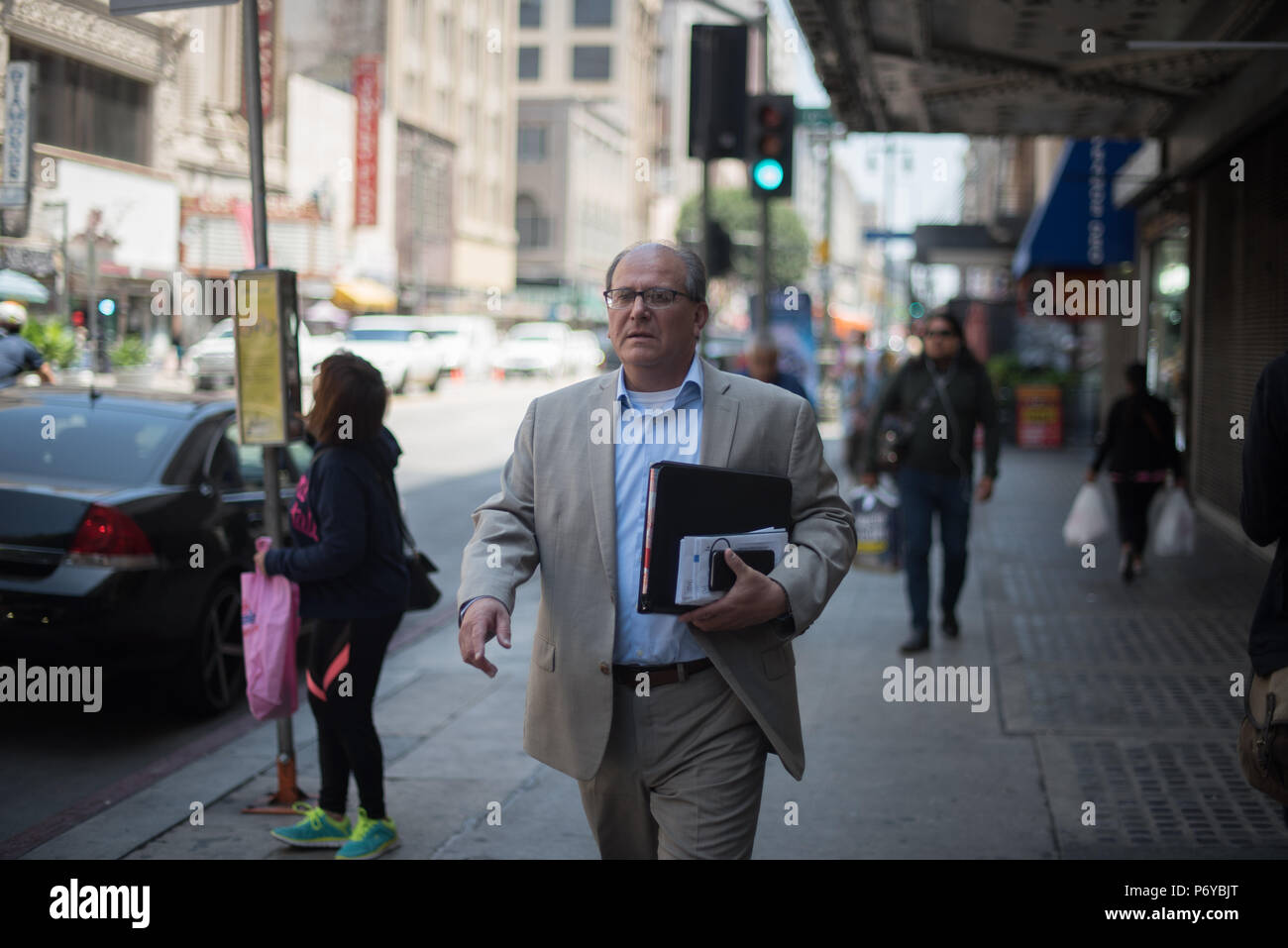 Los Angeles, USA - June 29: Unidentified random people in the streets ...